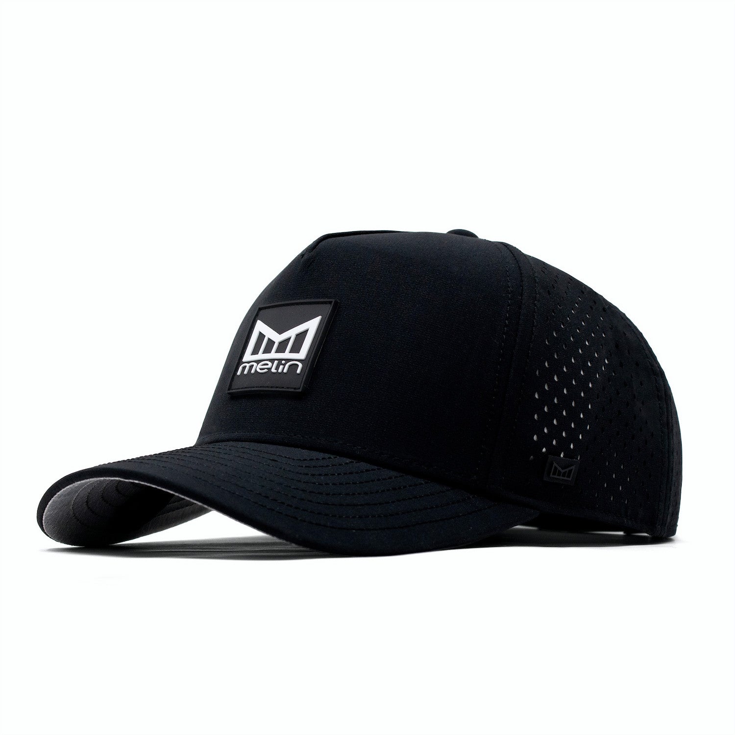 Melin Hydro Odyssey Stacked Baseball Cap – Black | Hats.com